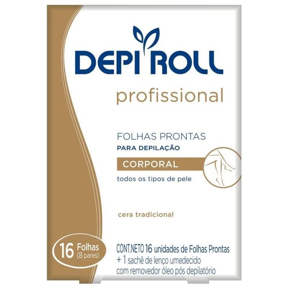 Folhas Depilatórias Corporais Pronta Depi Roll tradicional com 16 ...