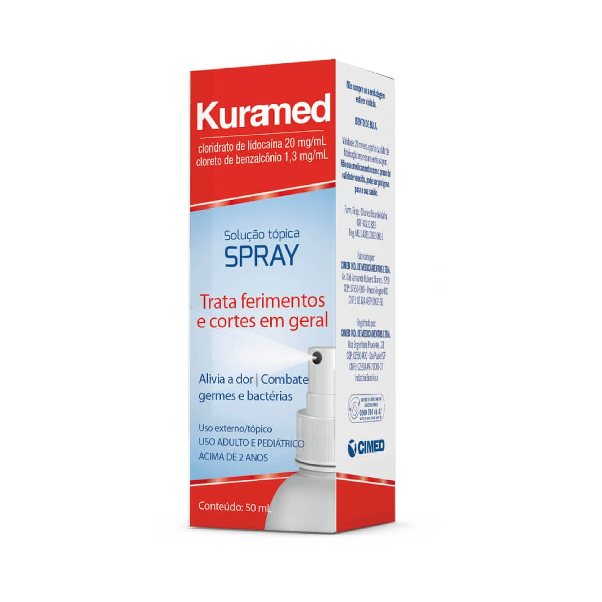 Kuramed 20mg/ml + 1,30mg/ml Solução de Uso Dermatológico Frasco Spray ...