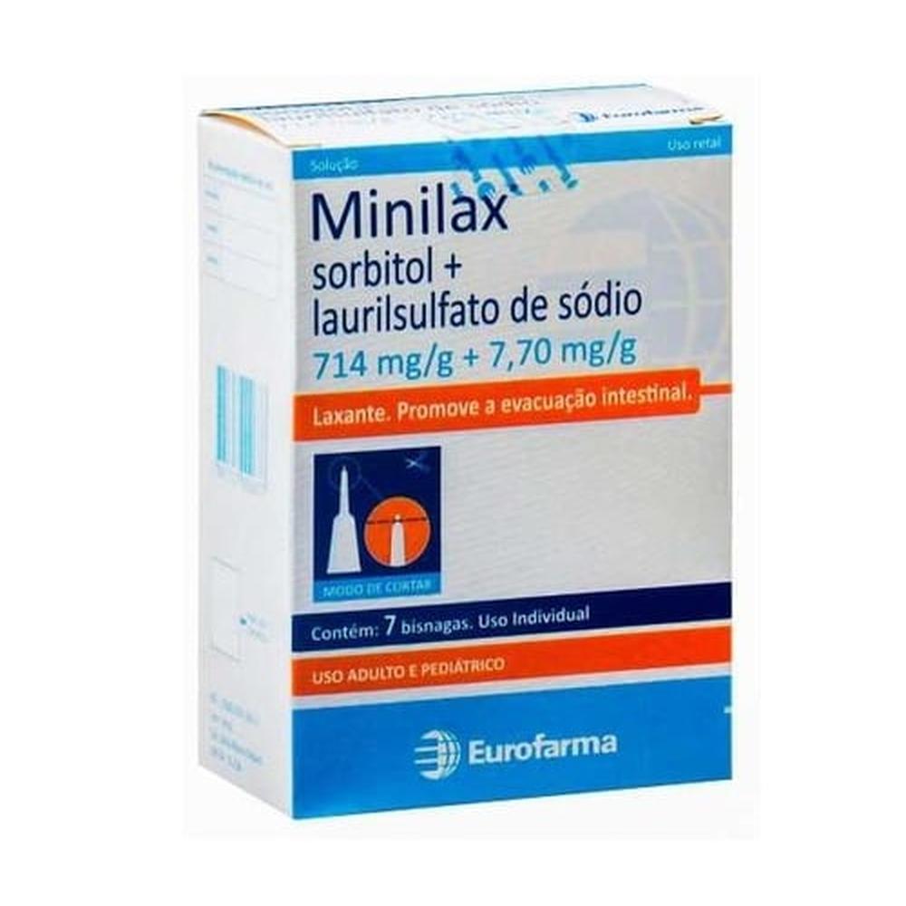Minilax 714mg/g + 7,70mg/g Solução de Uso Retal com 7 Bisnagas com 6,5g ...